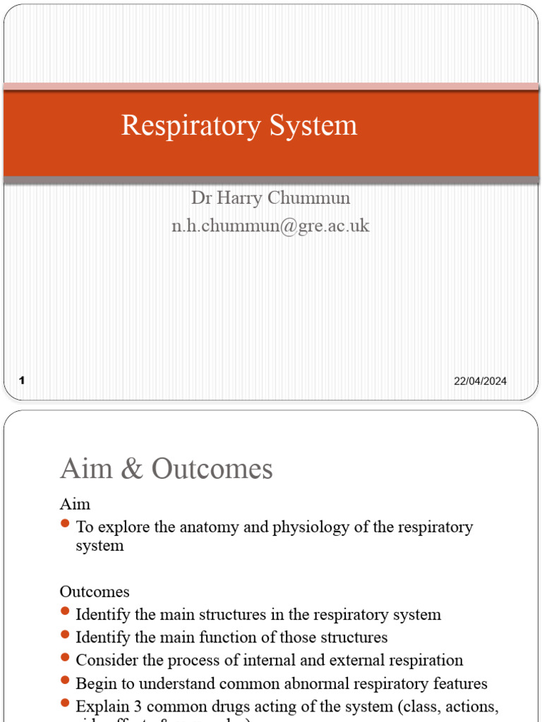Respiratory | PDF | Respiratory Tract | Lung
