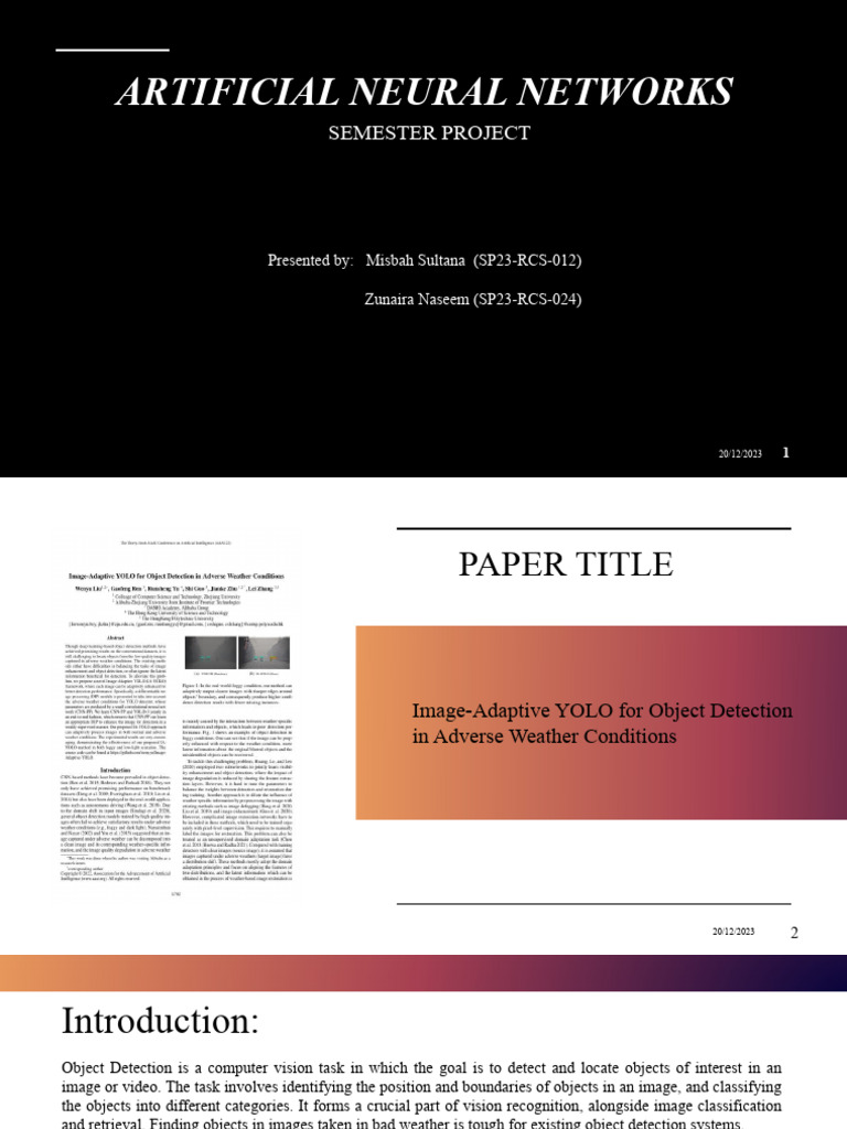 IA-YOLO | PDF | Computer Vision | Artificial Neural Network