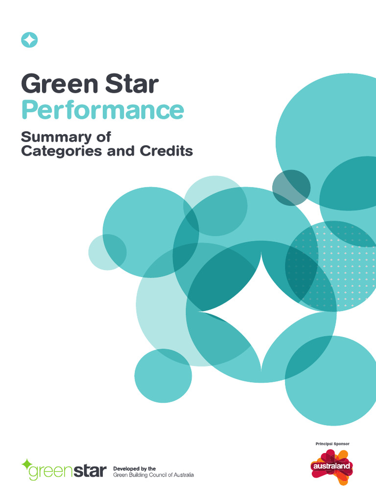 Green Star-Performance Summary of Categories and Credits | PDF ...