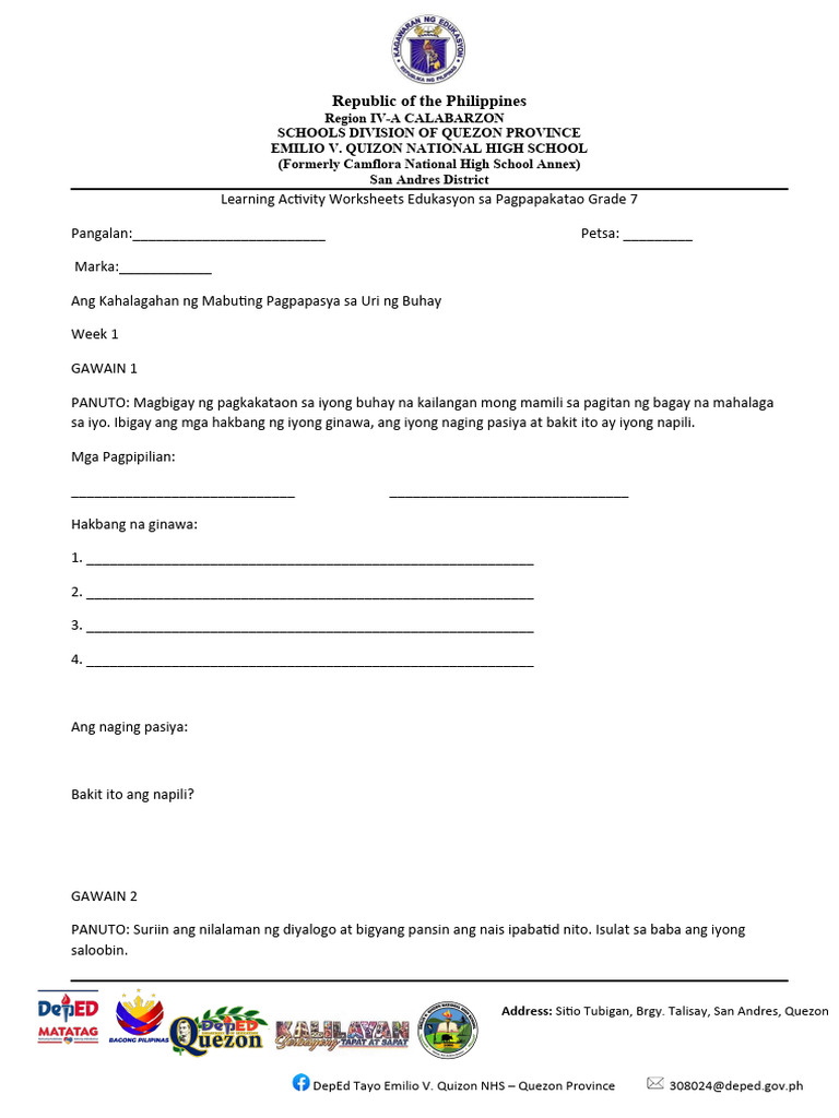 LAS ESP Grade 7 | PDF