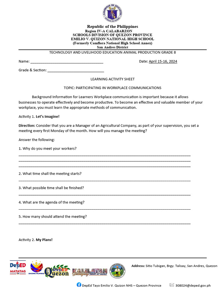 Tle Las | PDF | Cognitive Science | Human Communication