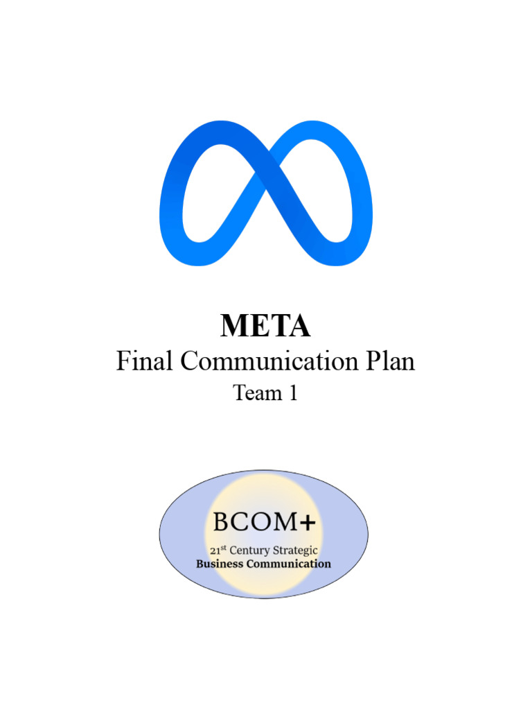 Meta Team 1 Plan | PDF | Social Media | Popular Culture & Media Studies