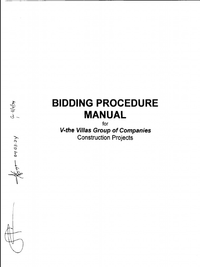 Bidding Procedure Manual | PDF