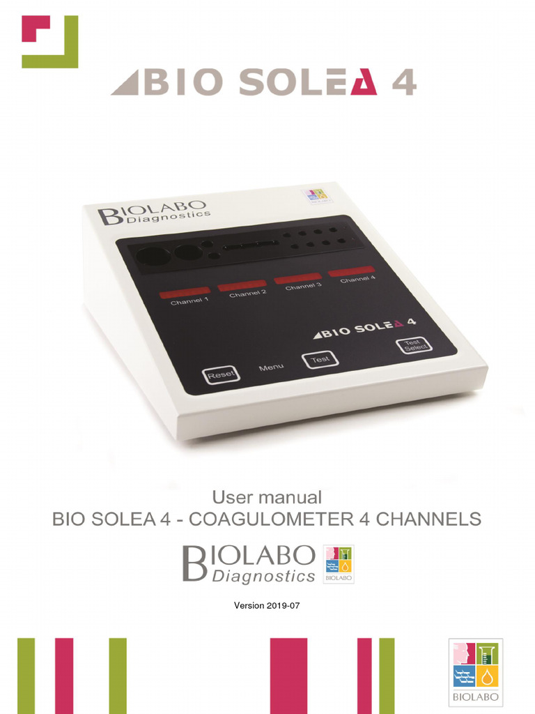 Bio Solea 4 - en - 2019 07 | PDF | Calibration | Power Supply