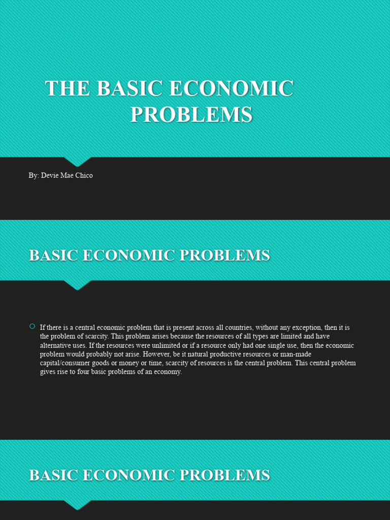 CHICO - Report (The Basic Economic Problem) | PDF | Economics | Microeconomics