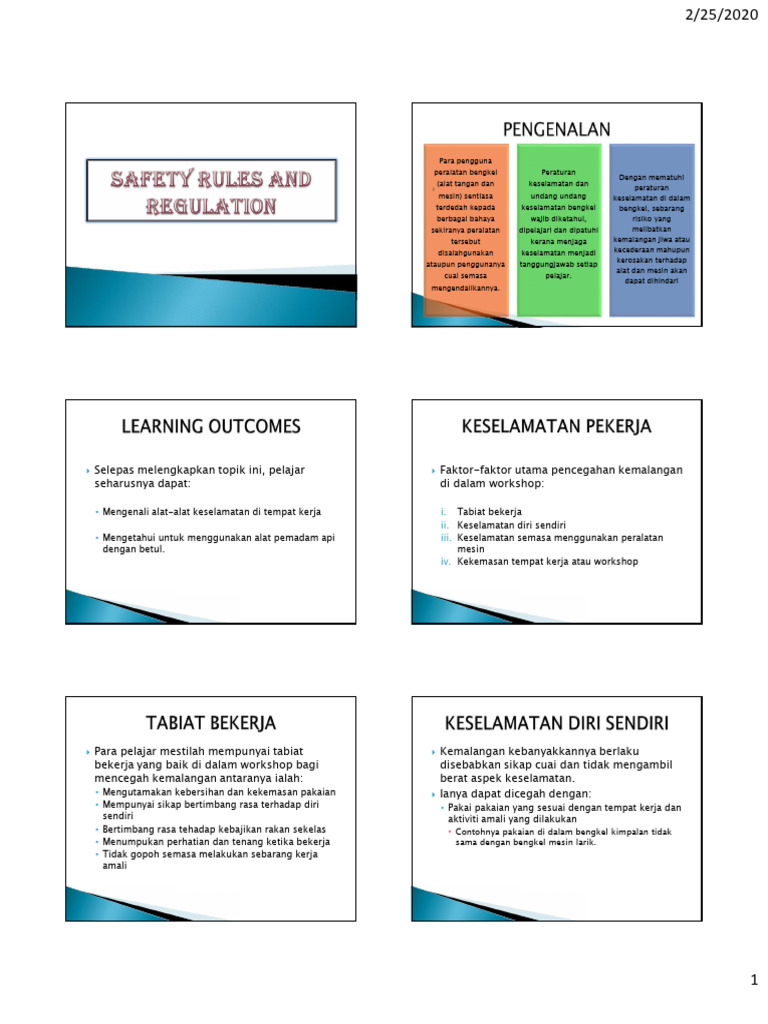 Chapter 1 Safety Rules and Regulation | PDF