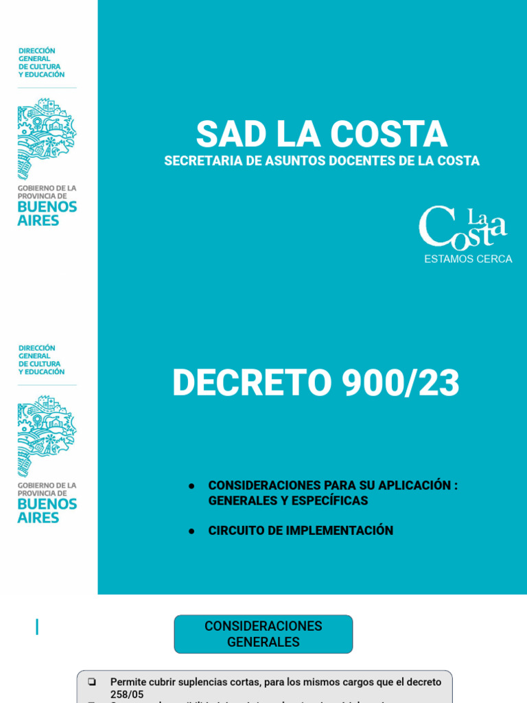 Decreto 900 - 23. Implementacion y Carga | PDF