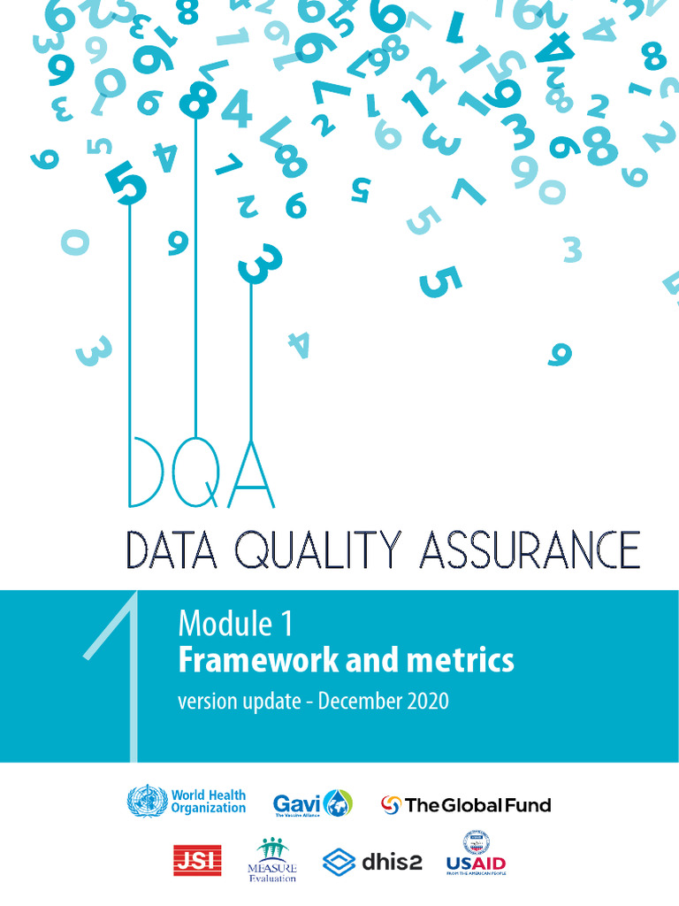 DQA - Module 1 Framework and Metrics 19 04 21 | PDF | Data Quality | Creative Commons License