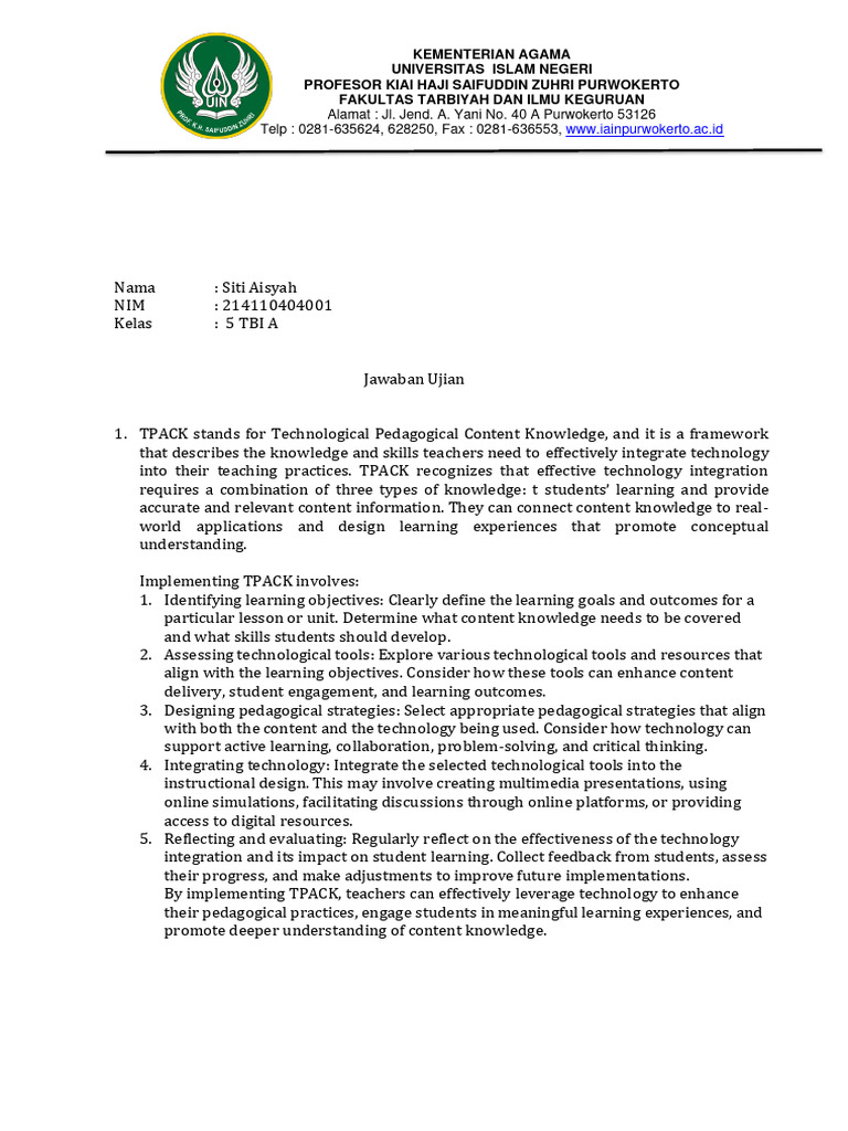 UAS Tell | PDF | Learning | Behavior Modification