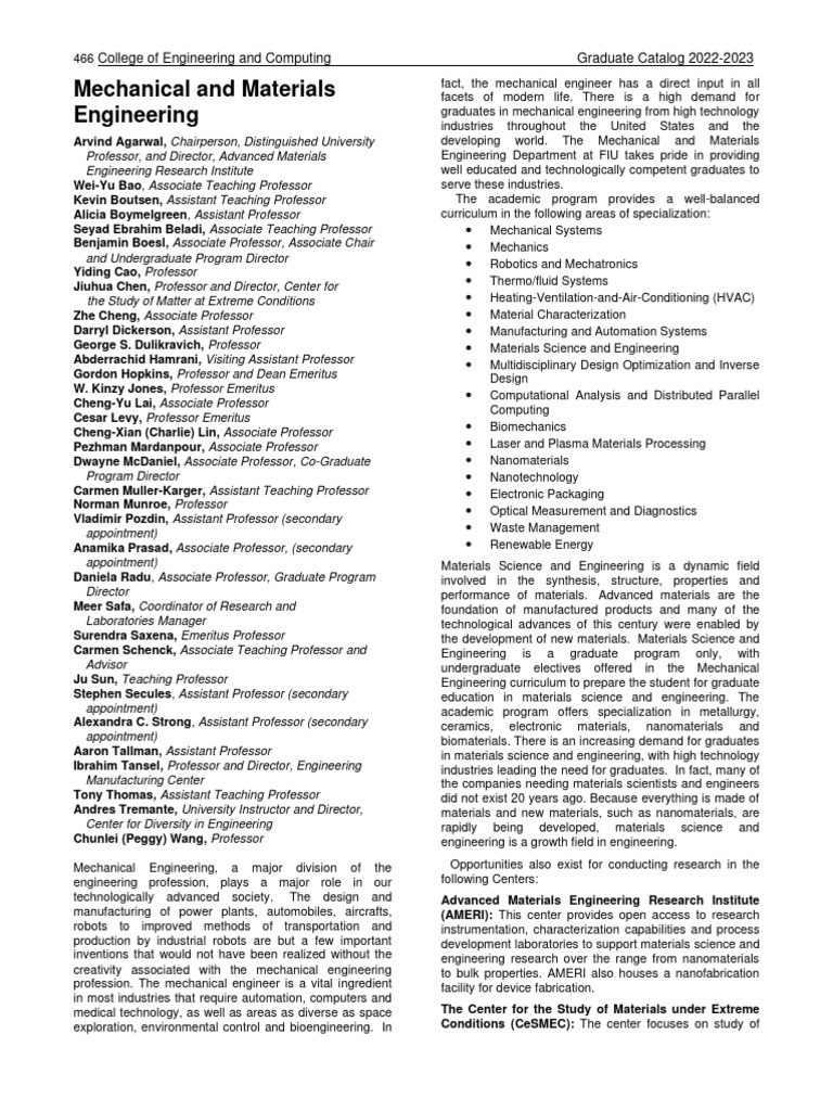 GD_Mechanical_and_Materials_Engineering | PDF | Thesis | Academic Degree