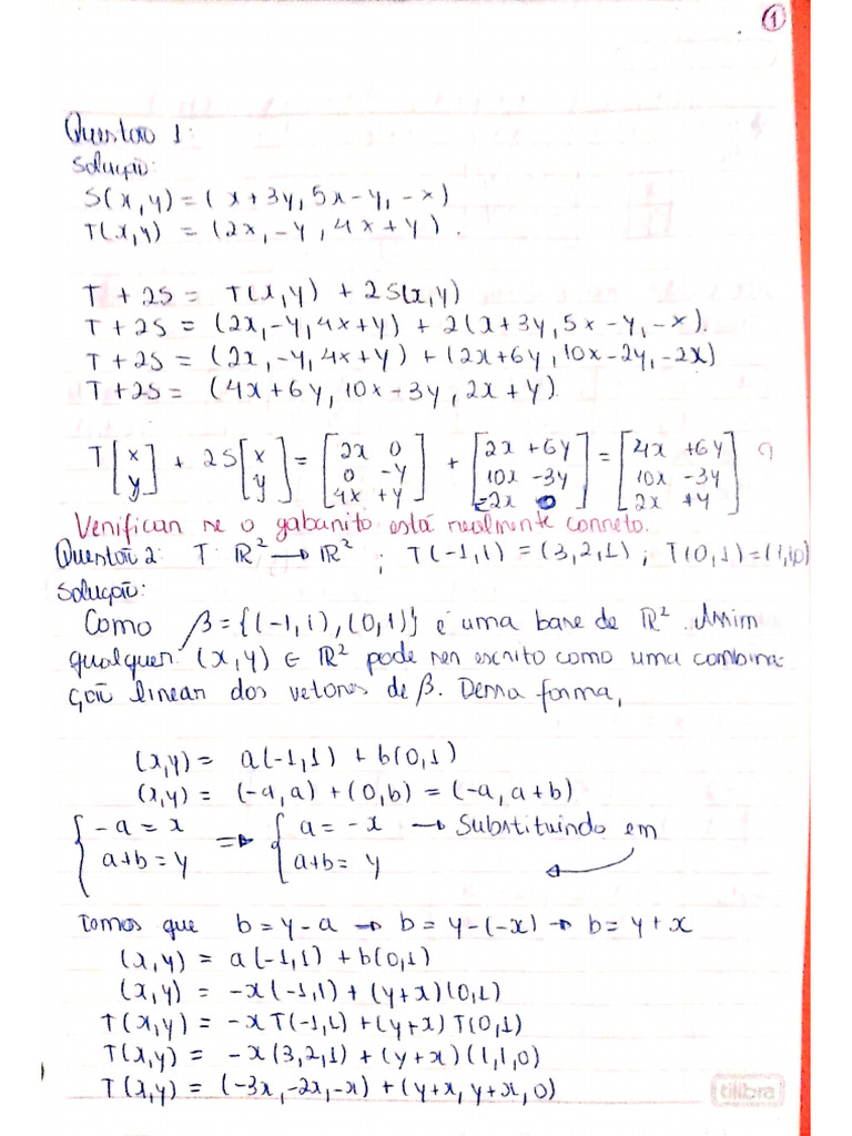 Atividade Algebra | PDF
