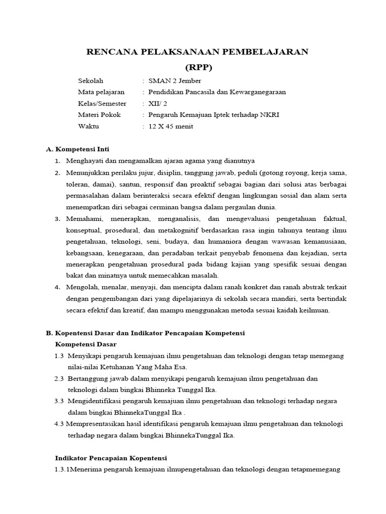 RPP XII.2.3 (12 Jam) | PDF