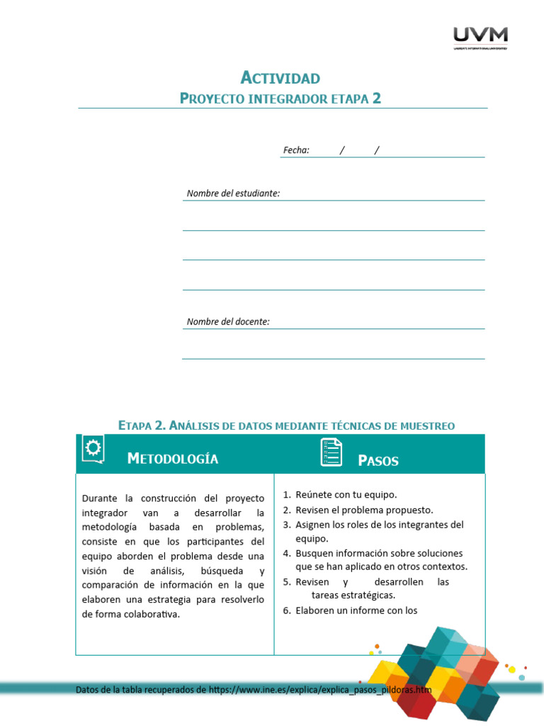 Ctividad: Royecto Integrador Etapa | PDF | Metodología de encuesta | Conocimiento procedimental