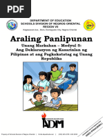 AP Q1 - Ang Deklarasyon NG Kasarinlan at Pagtatag NG Unang Republika | PDF