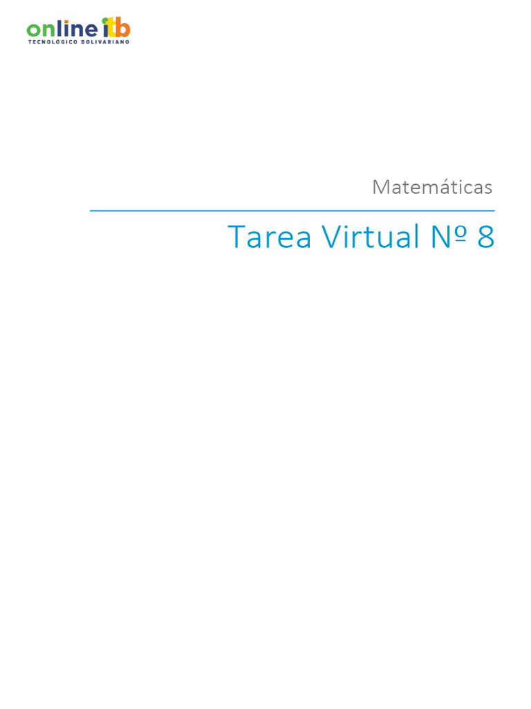 Tarea 8 Matematica | PDF