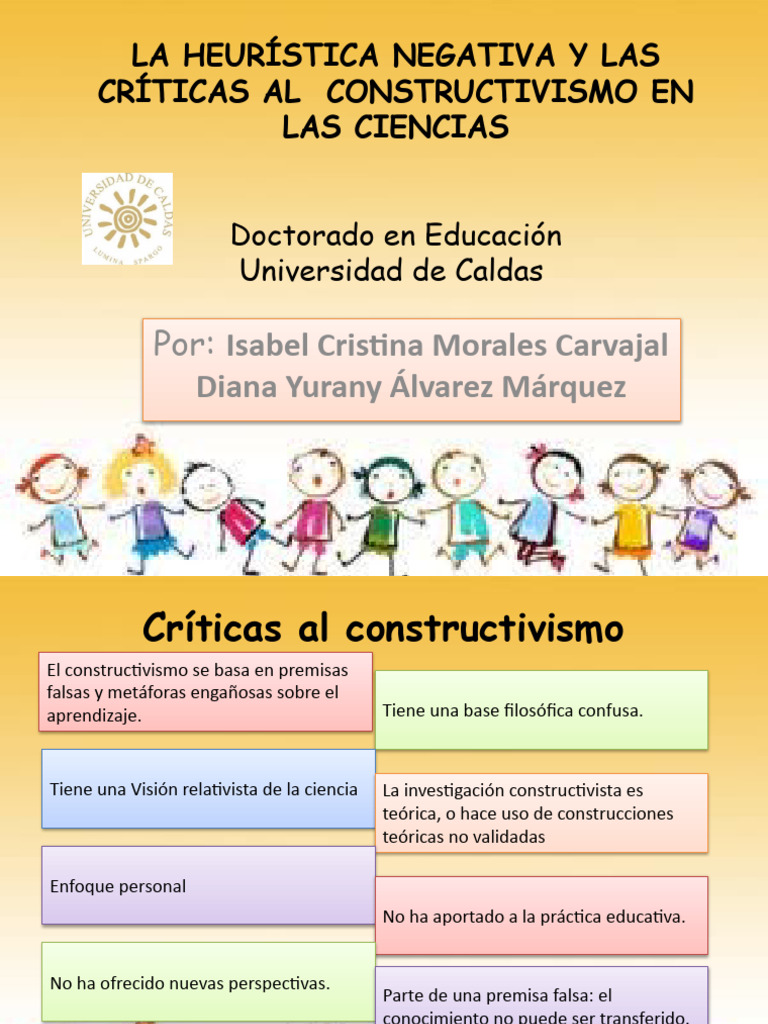 2 La Heurística Negativa y Las Críticas Al Constructivismo | Descargar gratis PDF ...