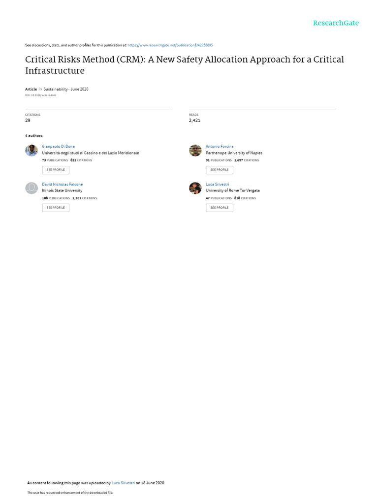 Critical Risks Method CRM A New Safety Allocation | PDF | Atomic ...