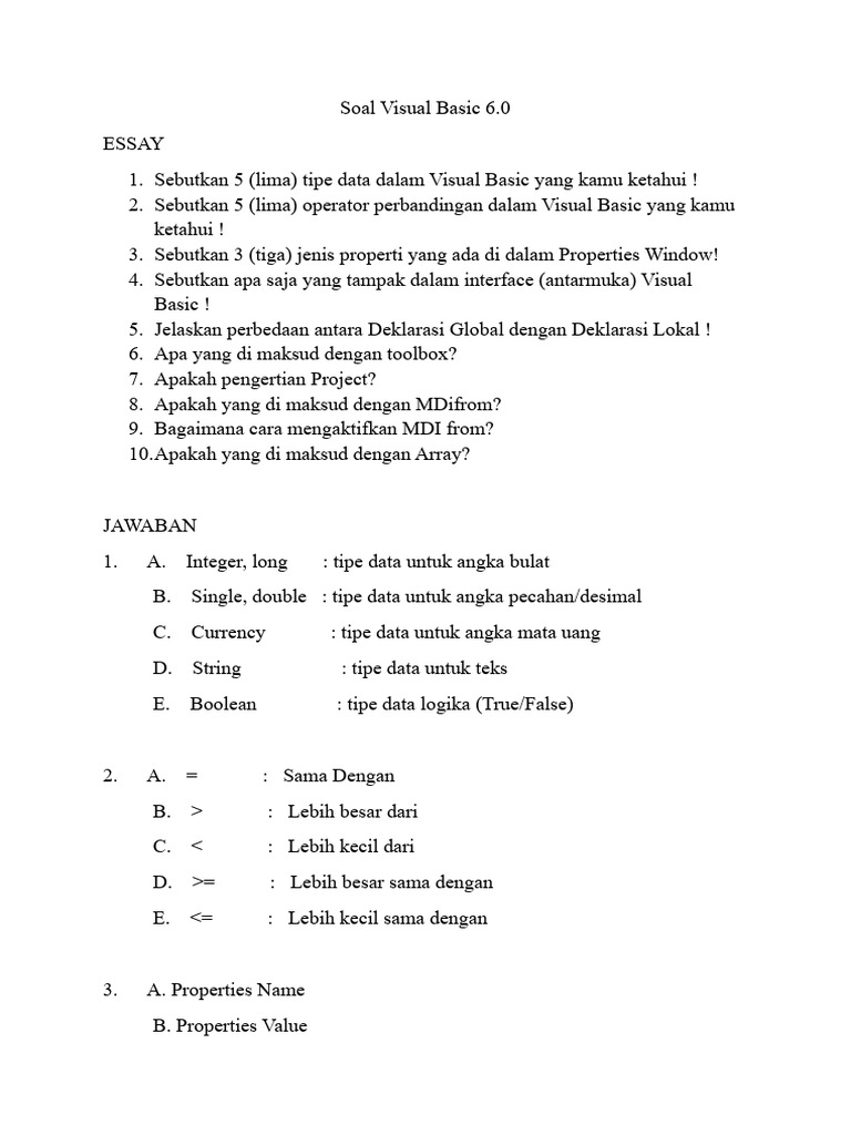 Visual Basic 6.0 | PDF | Komputer