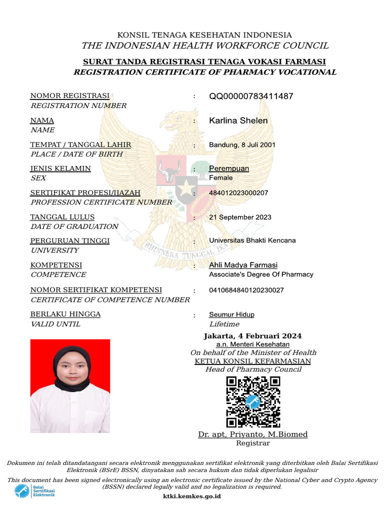 Surat Tanda Registrasi | PDF