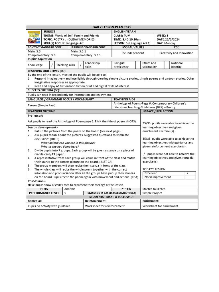 Week 3 | PDF | Lesson Plan | Vocabulary