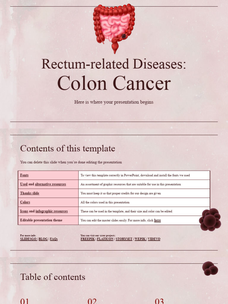 Rectum-Related Diseases - Colon Cancer by Slidesgo | Download Free PDF ...