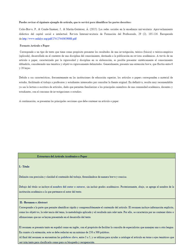 Insrucciones para Realizar Paper | Descargar gratis PDF | Publicación ...