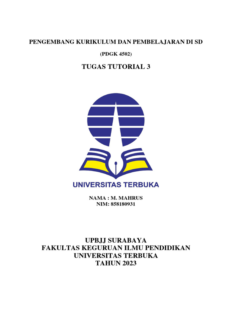 TT 3 Pengembang Kurikulum Modul Ajar SMT 2 Pada Tahun Pelajaran ...