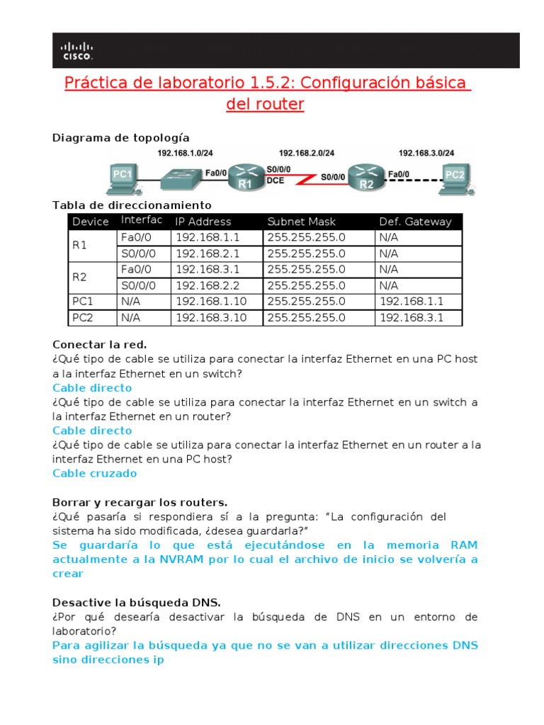 Practica | PDF | Enrutador (Computación) | Dirección IP