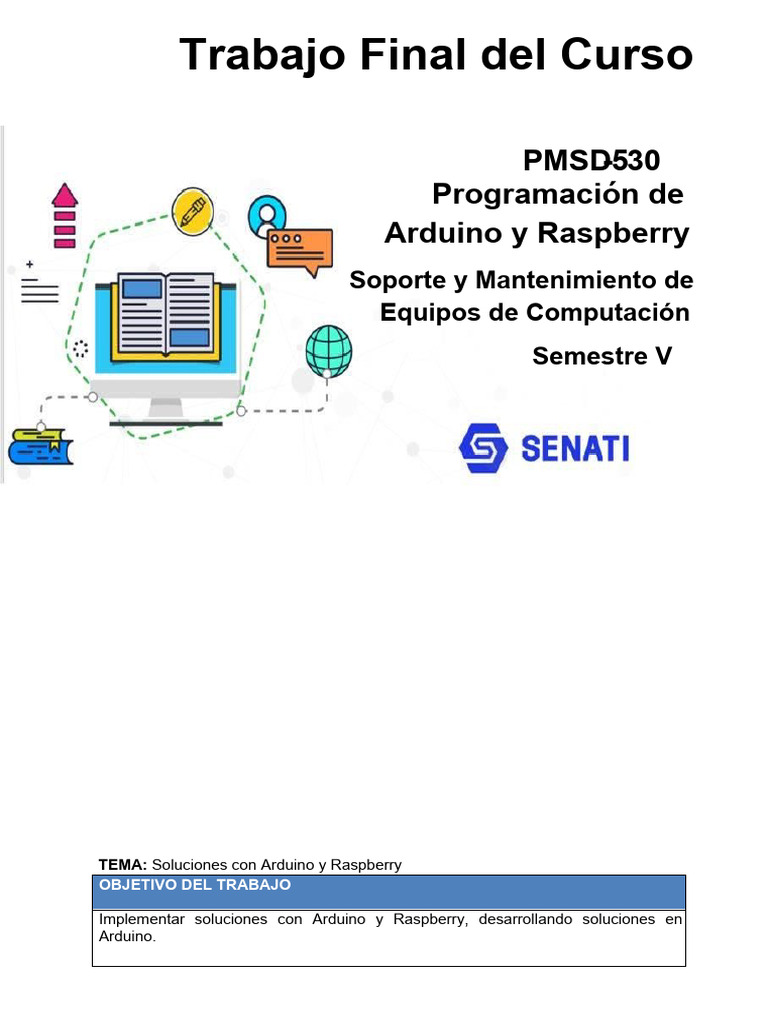 PMSD-530 Trabajofinal | PDF | Motor eléctrico | Arduino