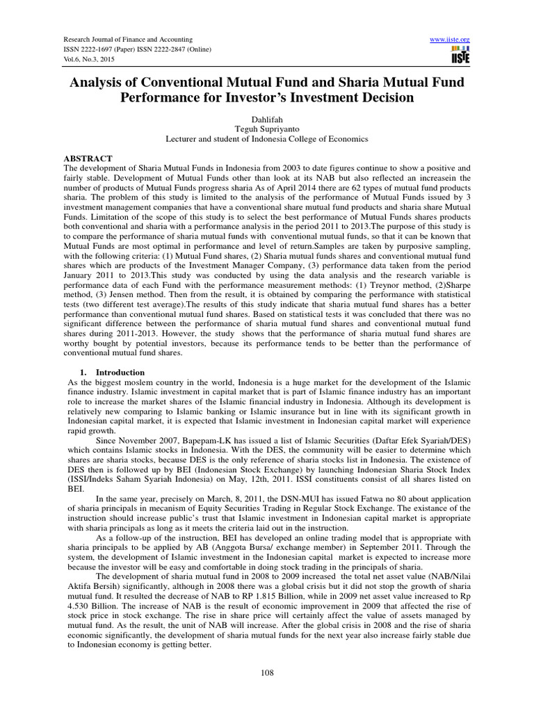 Analysis of Conventional Mutual Fund | PDF | Investment Fund | Investing
