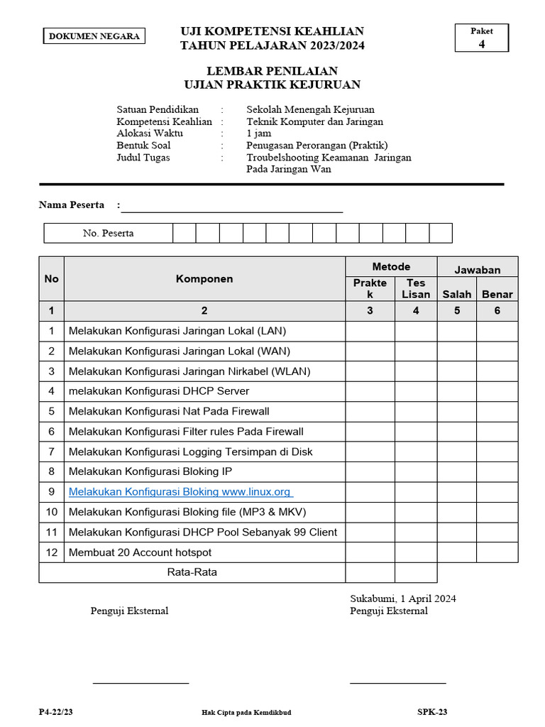 From Nilai Ujikom Paket 4 | PDF
