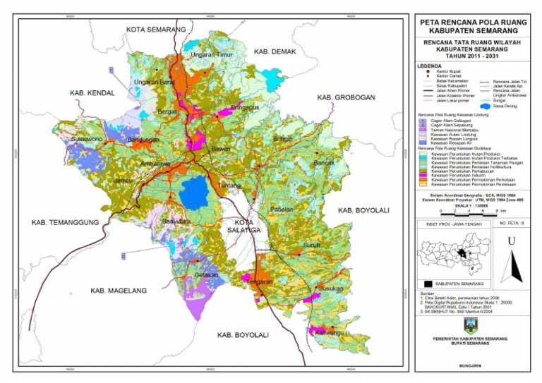 Peta Rencana Pola Ruang Kabupaten Semarang | PDF