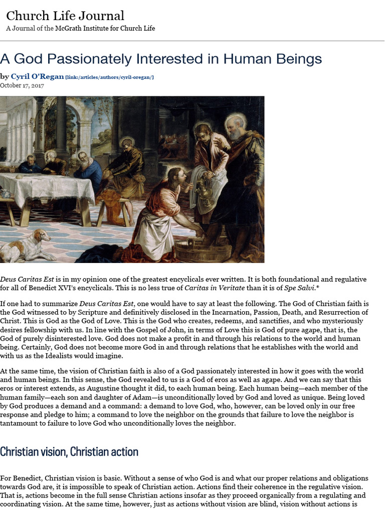 A God Passionately Interested In Human Beings Church Life Journal