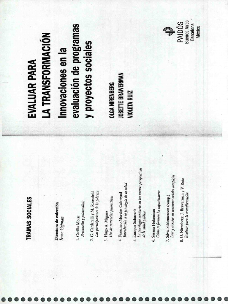 Nirenberg Olga Evaluar para La Transformación | PDF