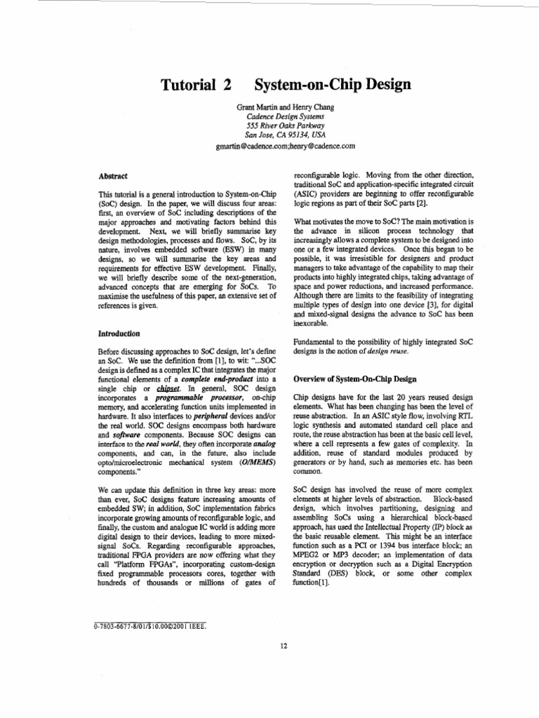 Systemonchip Design | PDF | System On A Chip | Field Programmable Gate Array