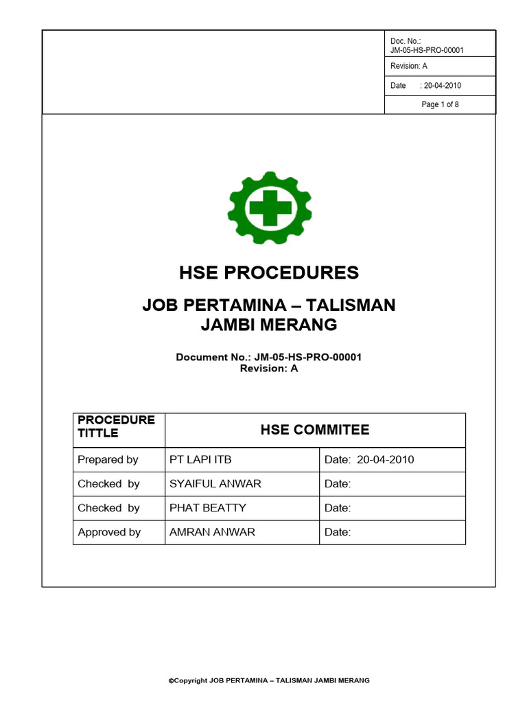 HSE Committee | PDF