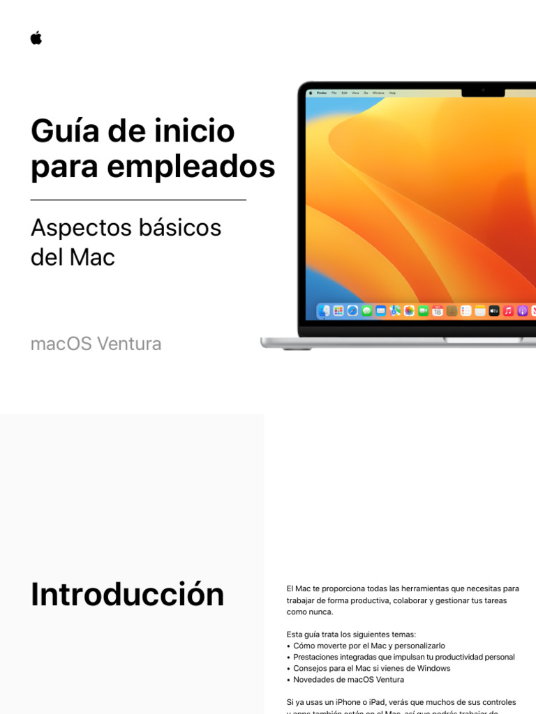Employee Starter Guide-Mac Basics-macOS Ventura | PDF | Mac OS | Apple Inc.