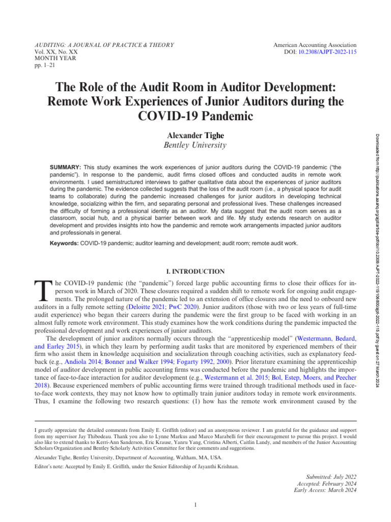 Ajpt 2022 115 | PDF | Audit | Qualitative Research