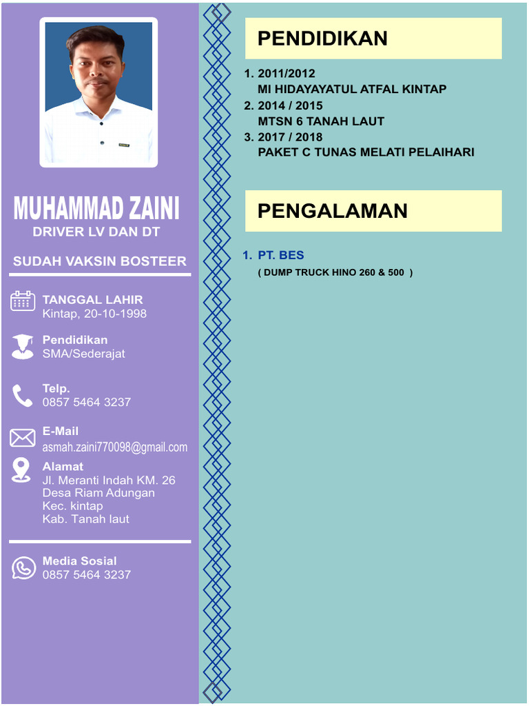 Cv. Muhammad Zaini | PDF