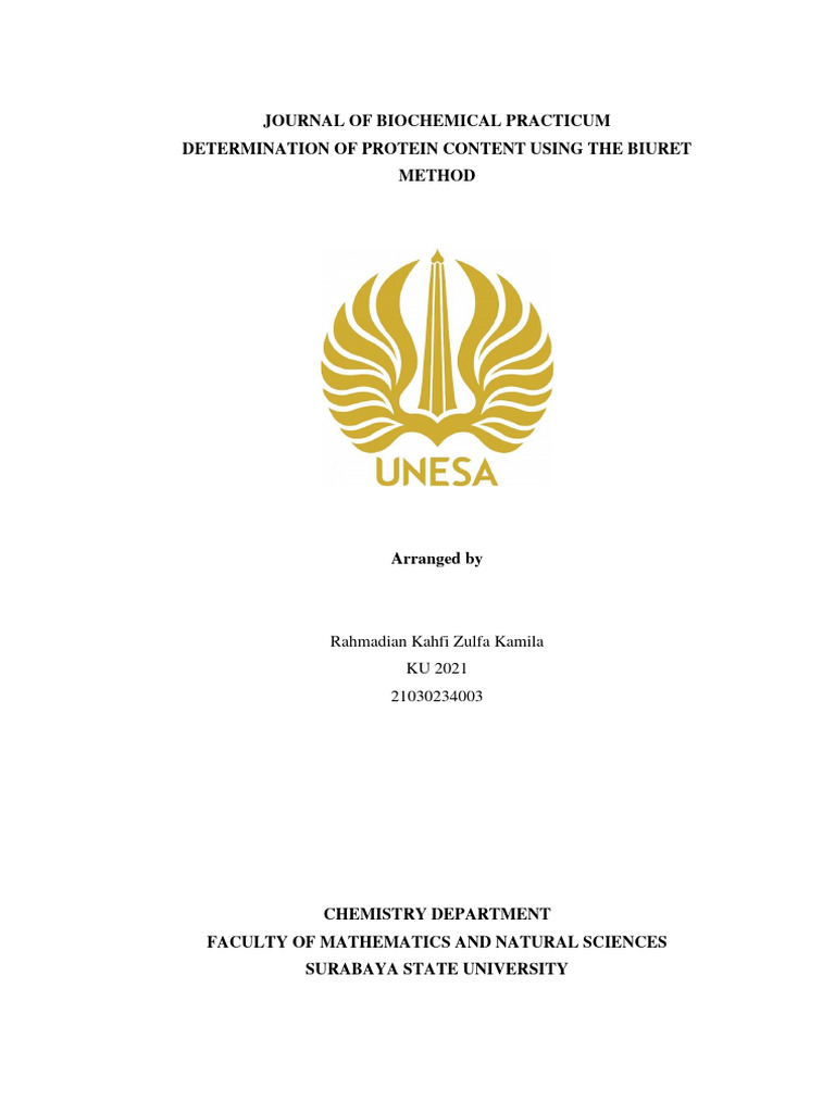 PROTEIN JOURNAL | PDF | Ultraviolet–Visible Spectroscopy ...