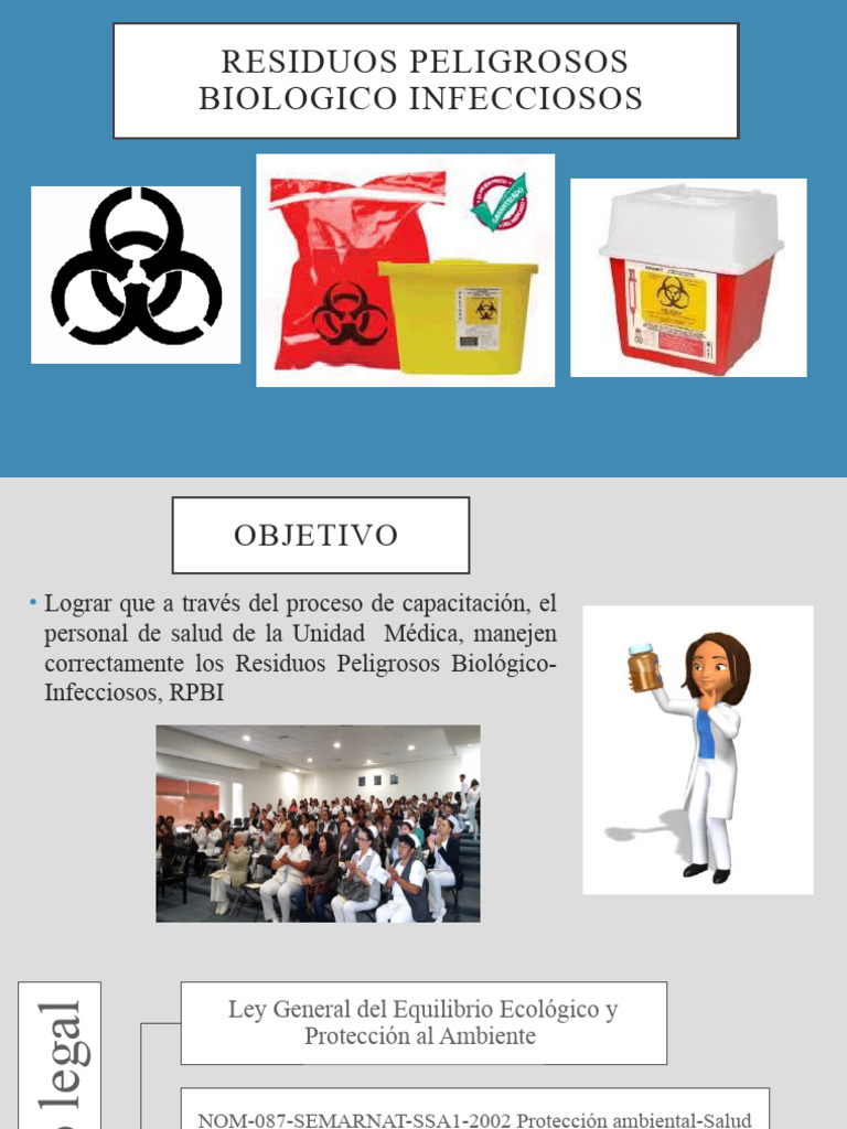 Manejo de RPBI según NOM-087-SEMARNAT | PDF | Infección | Residuos