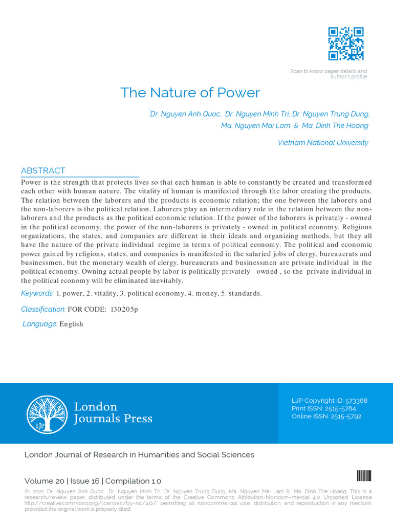 1483_The-Nature-of-Power | PDF | Human | Nature