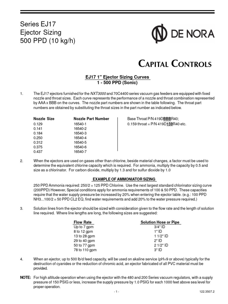 122-3507 Post Ejector 10kghr | PDF | Nozzle | Chemical Process Engineering