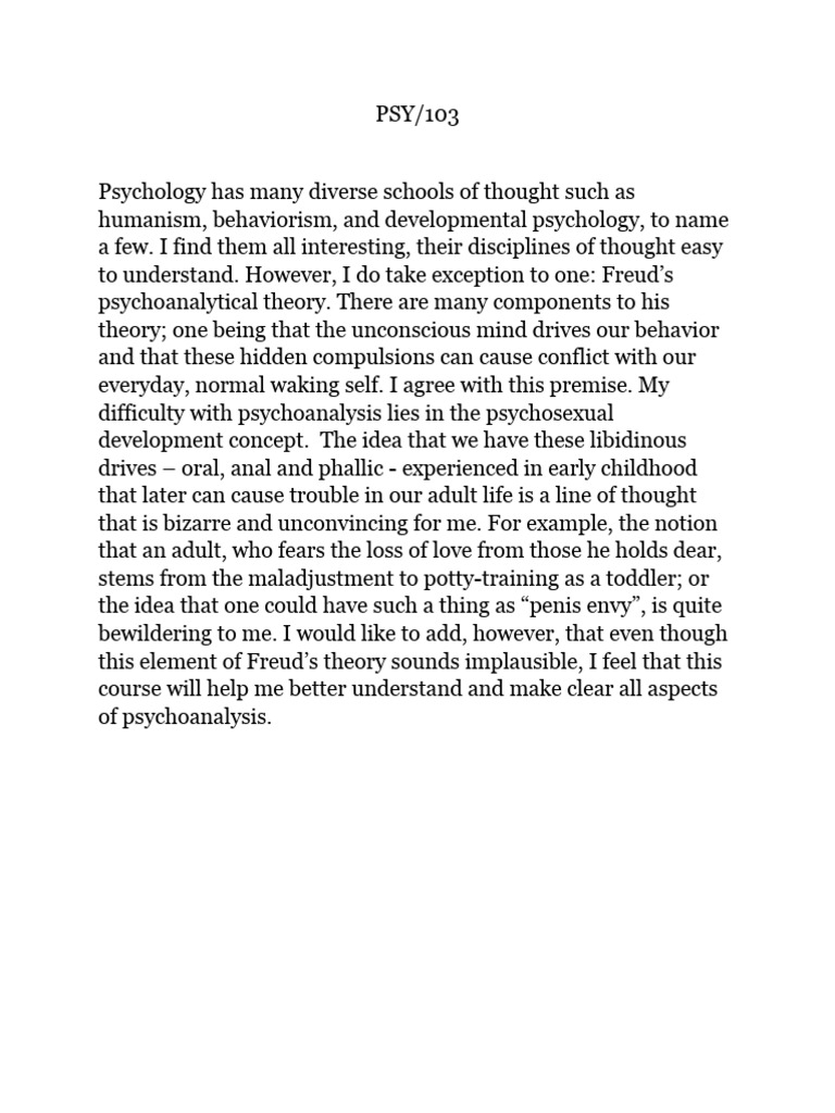 Psy 103 Week I Reflection Which Concept Difficult | PDF | Career & Growth