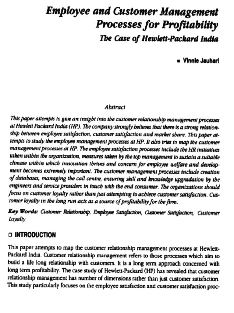 HP Case Study Unit 30 | PDF