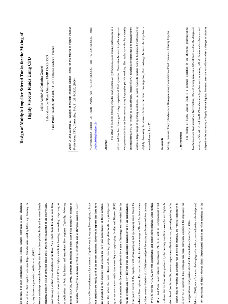 Multiple Impeller Journal 2 | PDF