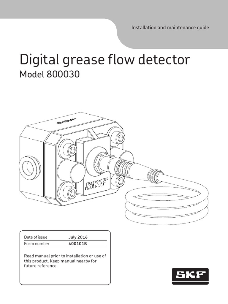 800030_Digital_grease_flow_detector | PDF | Sensor | Electrical Connector