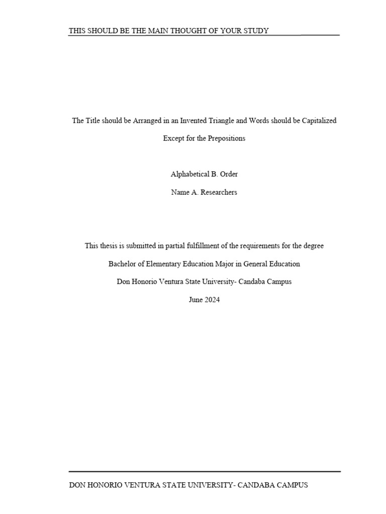 Manuscript Format Title Proposal | PDF | Data | Quantitative Research