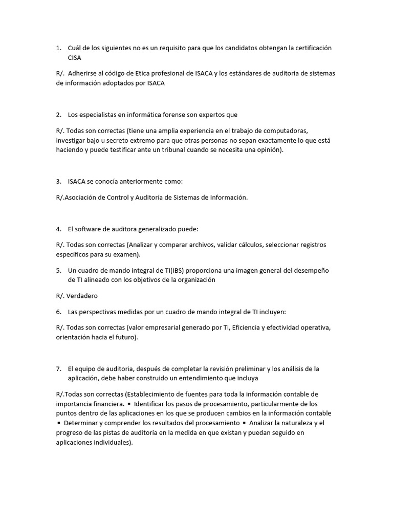 Resumen Cap1-5 | PDF | Auditoría | Cobit