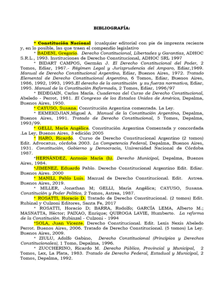 BIBLIOG | PDF | Constitución | Gobierno